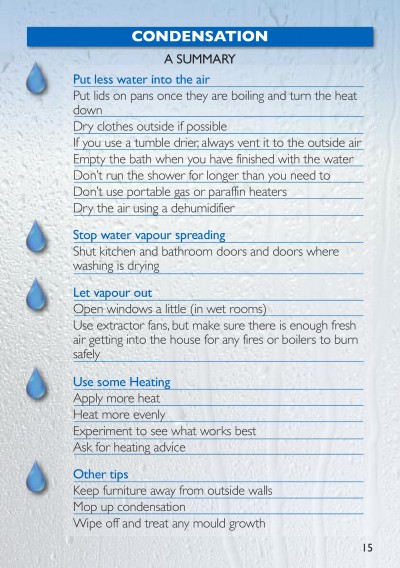 Condensation – what you can do - Tuntum Housing Association